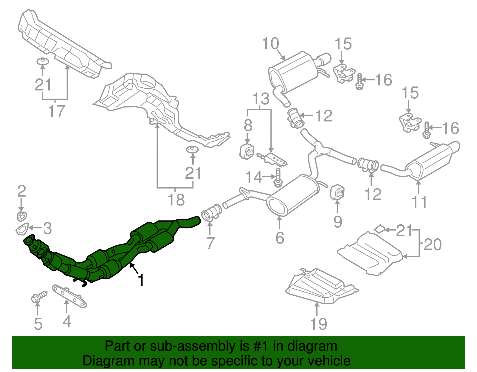 2012-2018 Volkswagen Passat Catalytic Converter 561-254-500-D | OEM ...