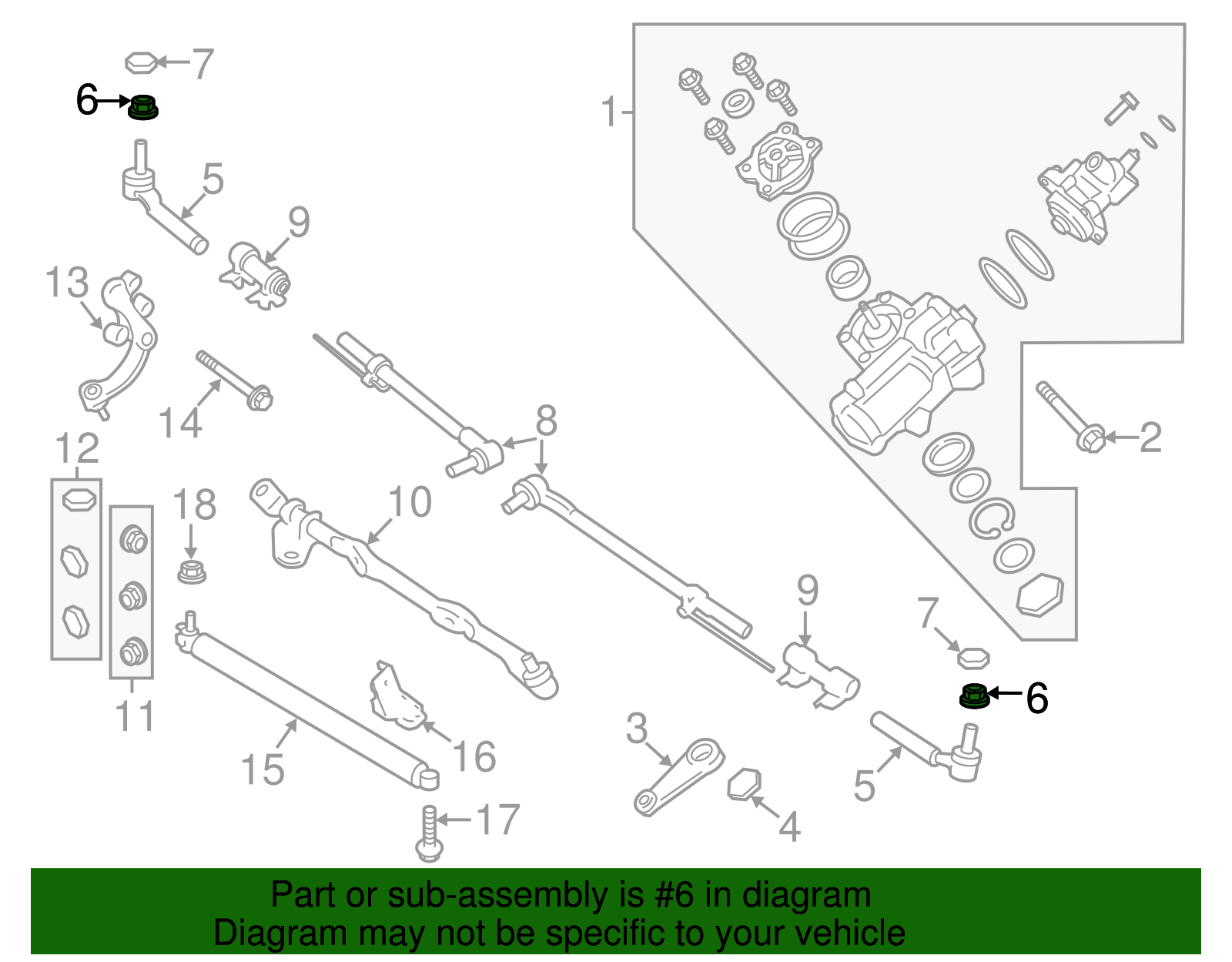 W711373-S440 - Outer Tie Rod Nut 2017-2022 Ford | Ford Parts Center