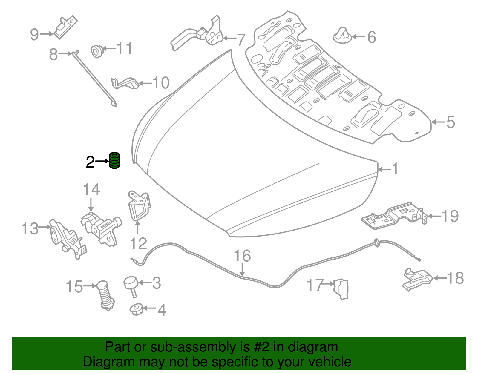 201-987-03-40 - Hood Bumper 2016-2023 Mercedes-Benz Metris | Mercedes ...