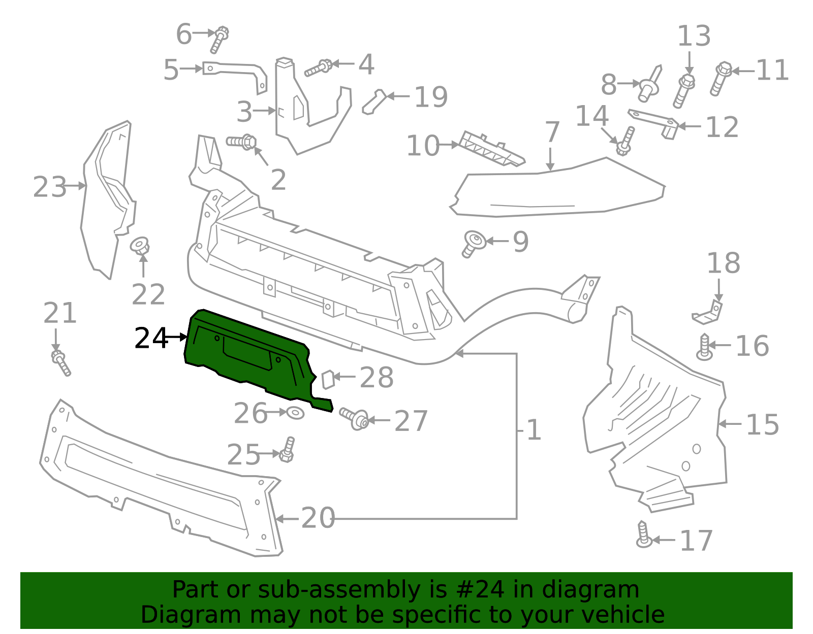 OEM GM Underbody Splash Shield For 2019-2022 Chevrolet Colorado - Part ...
