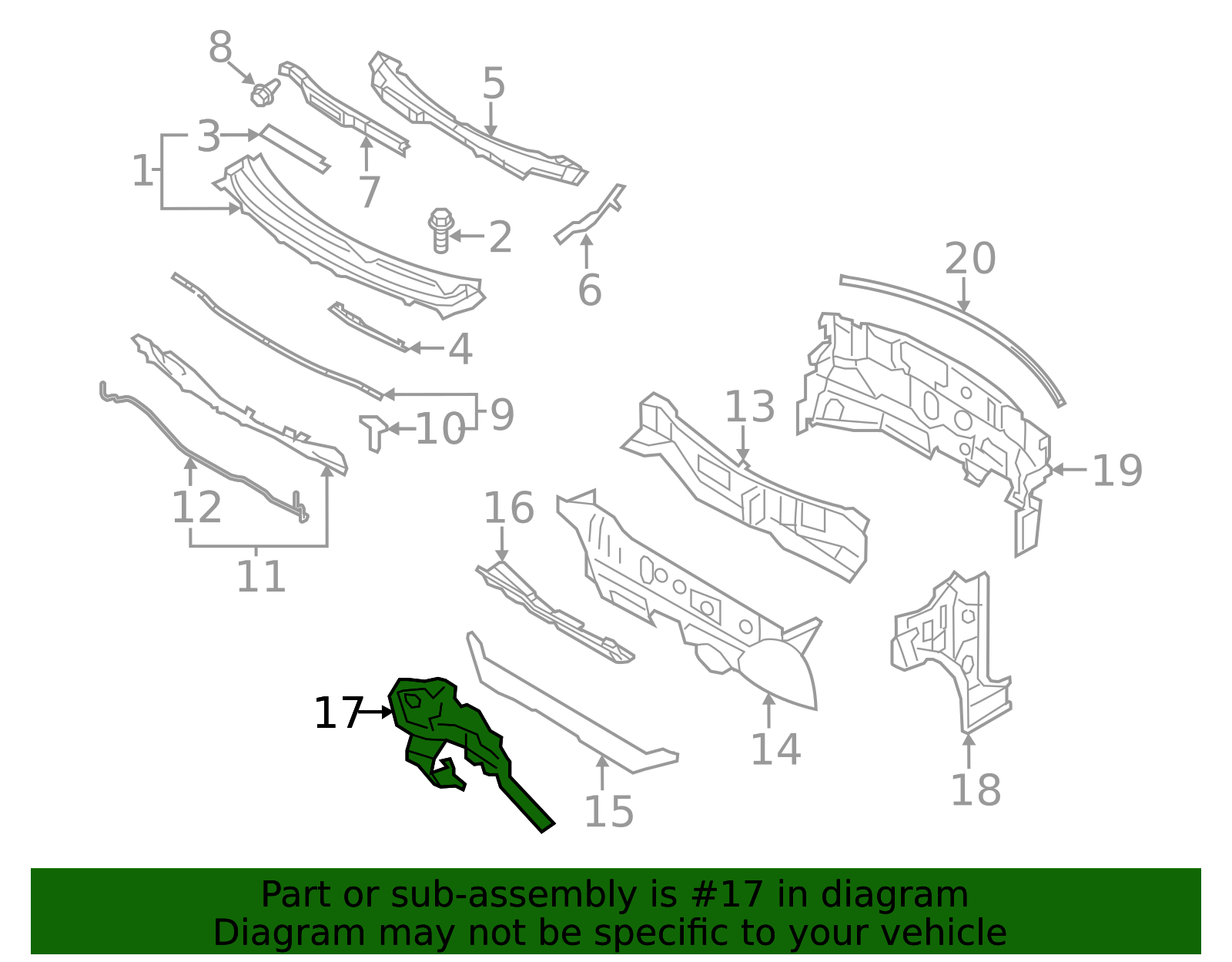 67810-1KM0A - Lower Insulator - 2011-2017 Nissan Juke | Nissan OEM ...