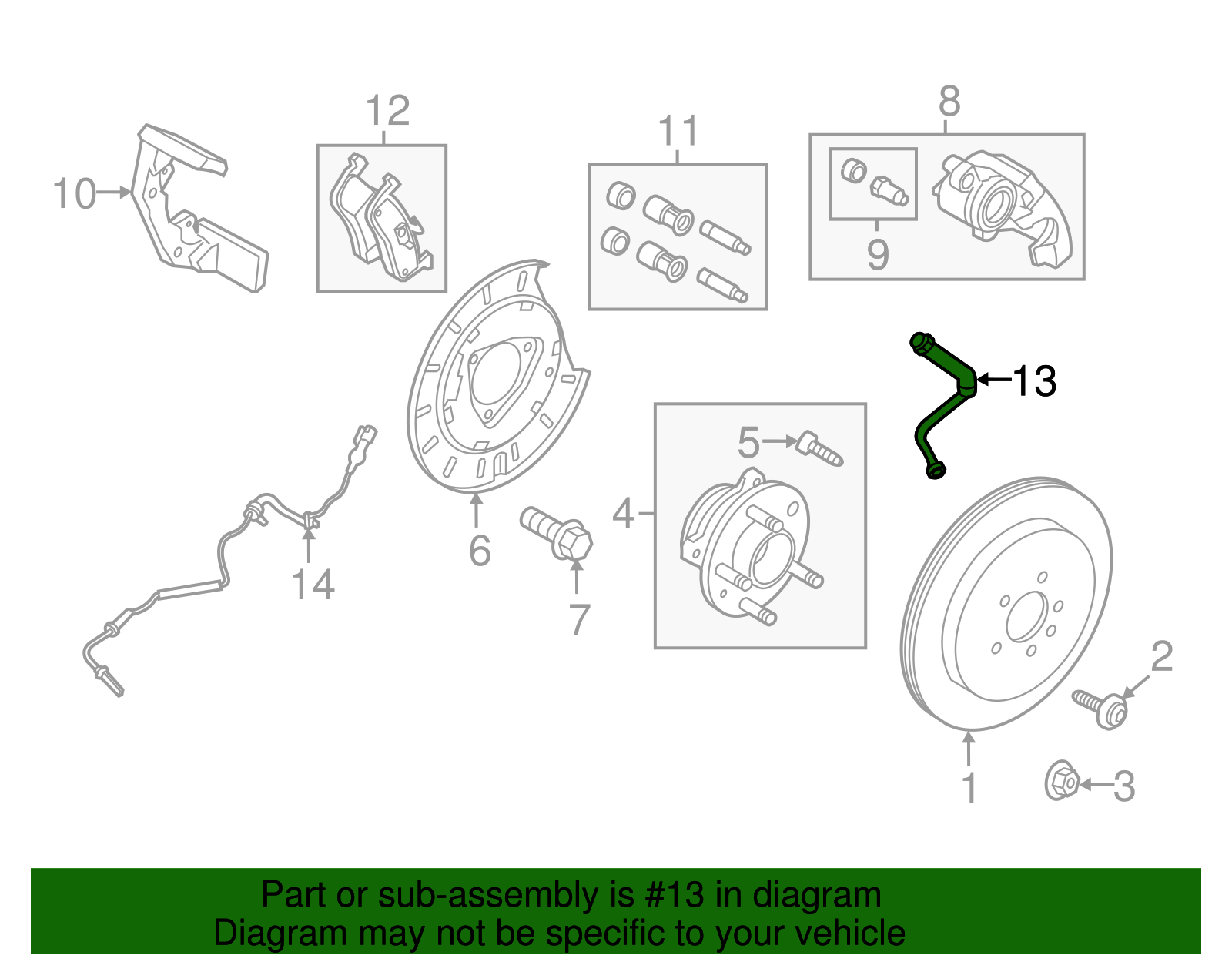 2009-2019 Ford Motorcraft™ Brake Hose BRHR-56 | Ford OEM Parts Outlet