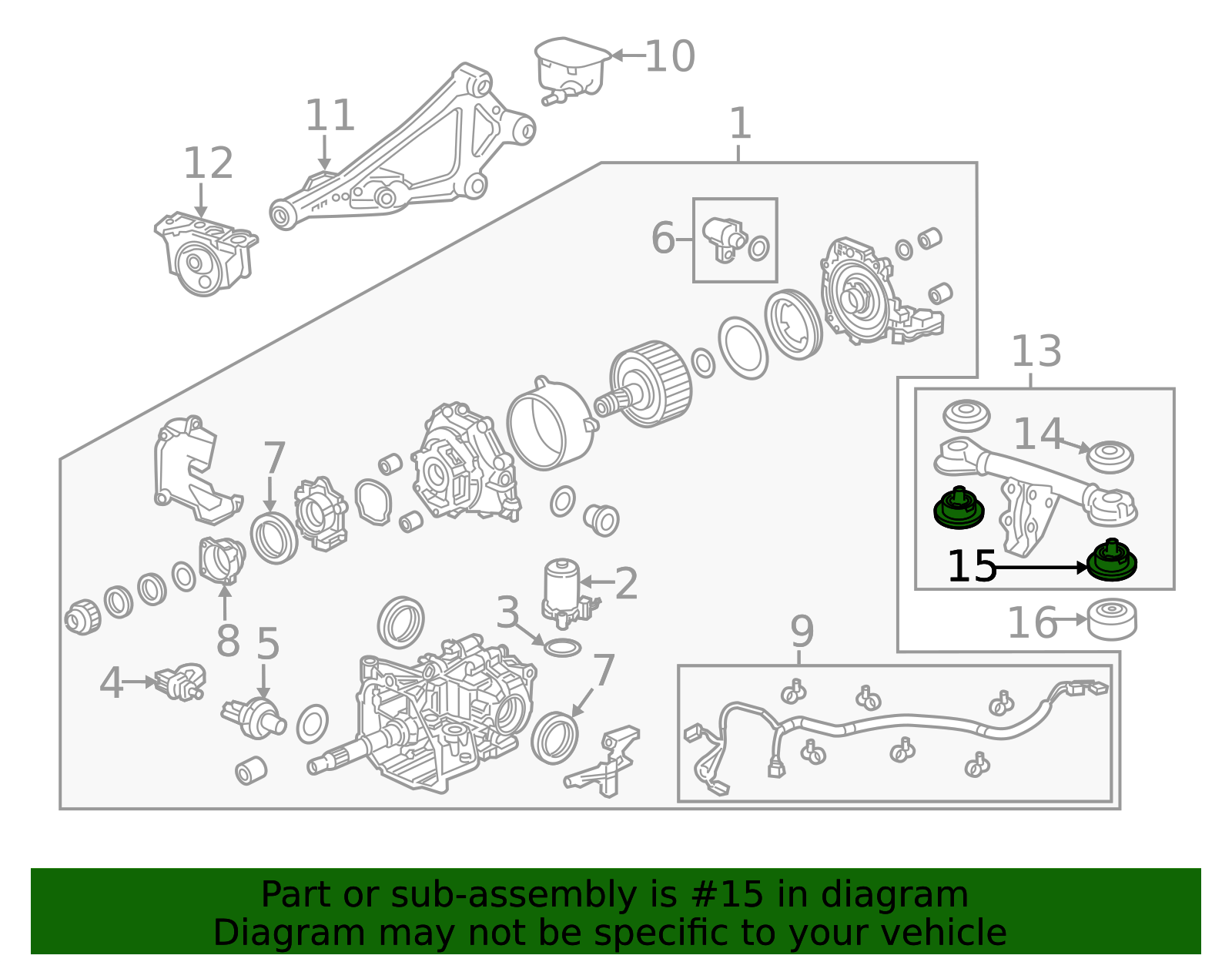 OEM 1997-2022 Honda Rear Mount Insulator 50711-SH9-020 | Honda ...
