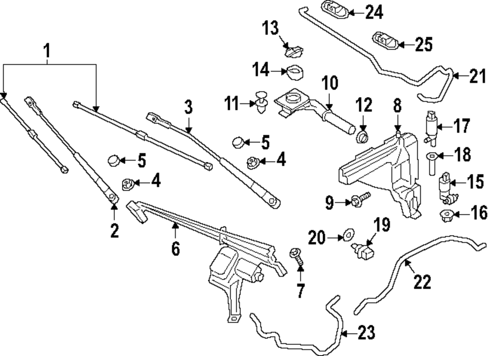 2024-2025 Porsche Cayenne Wiper Blade 9Y1-955-329-B | Sunset Porsche Parts