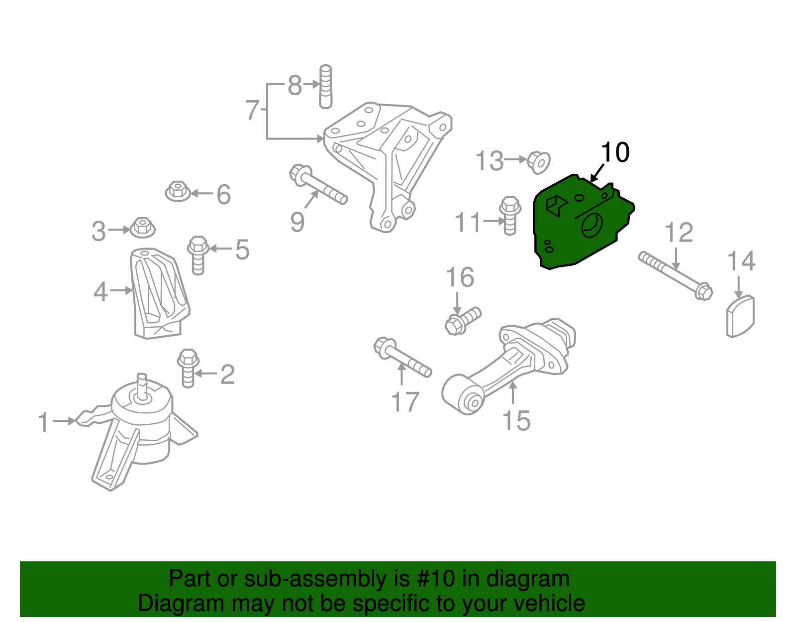 21830-D4400 - Trans Mount 2016-2020 Kia Optima | Kia.Parts Store