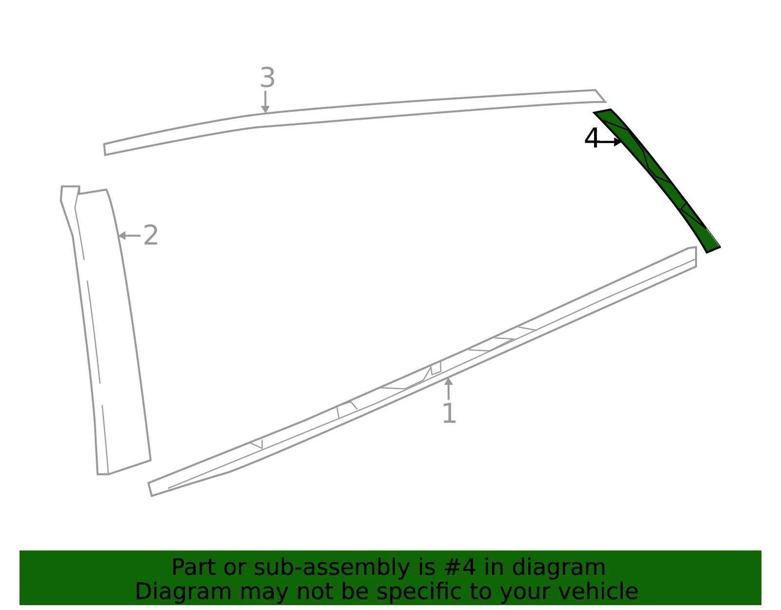 2016-2020 Toyota Mirai Frame Molding 75765-62010 | Toyota Parts Center