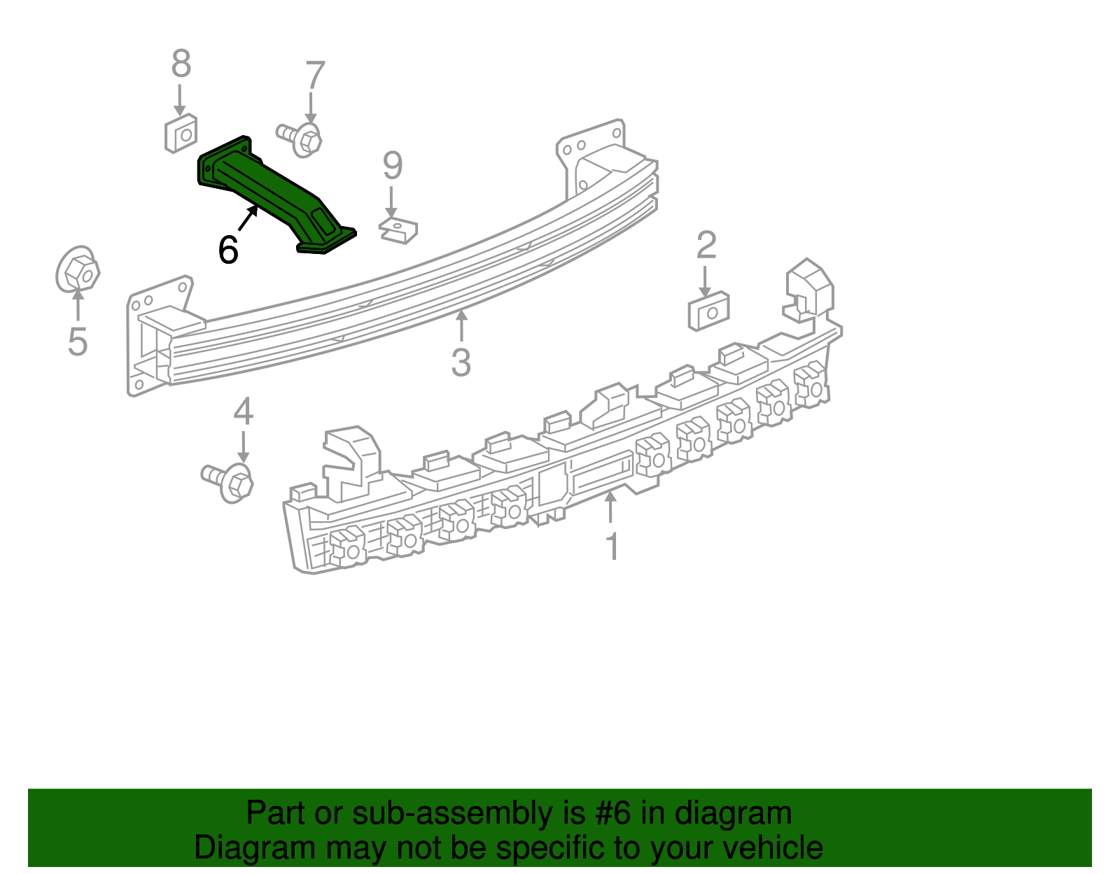 2017-2019 GMC Acadia Rear Bumper Lower Fascia Bracket 84109982 | Shop ...