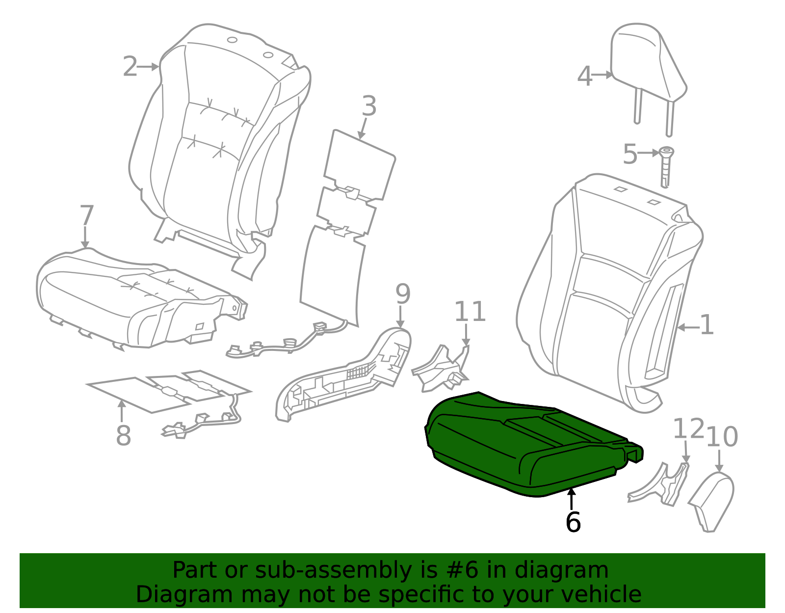 81137-T3L-A21 - Seat Cushion Foam Honda Parts Online