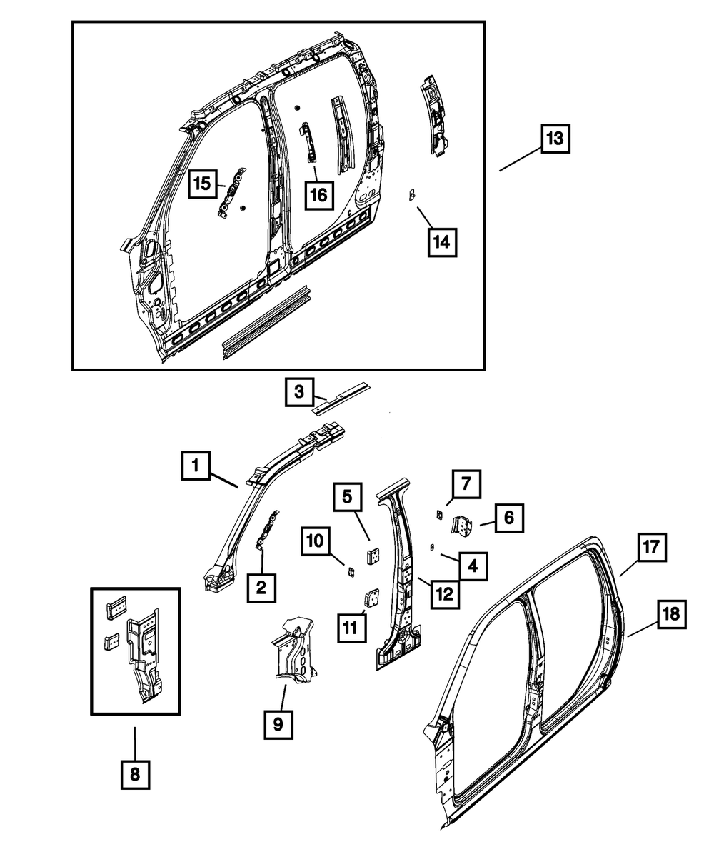 2011-2026 Ram Body Side Aperture Outer Complete Panel, Right 68145096AD ...