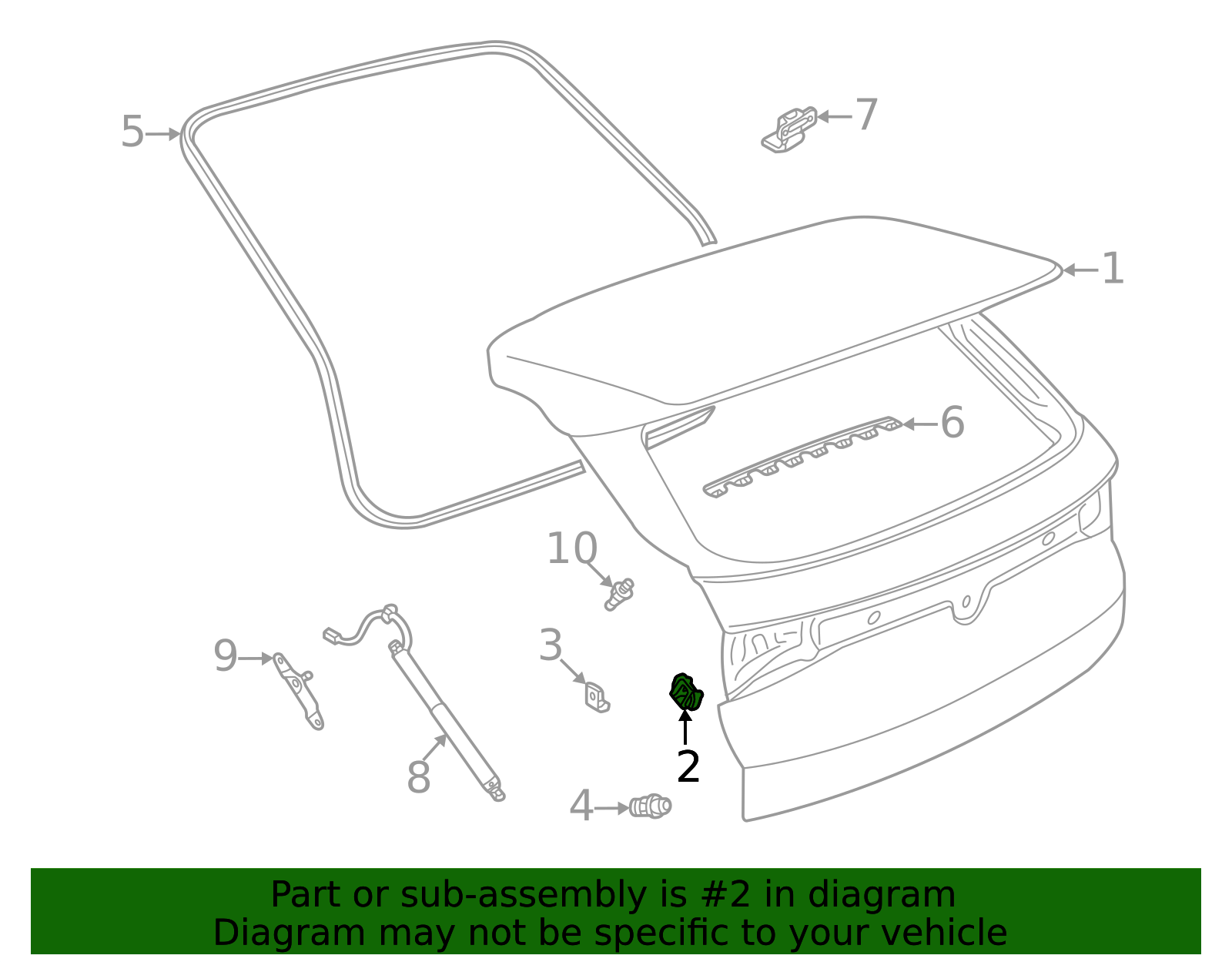 5JA-827-249-D - Lift Gate Guide 2021 Volkswagen ID.4 | Euro Parts 4 Less