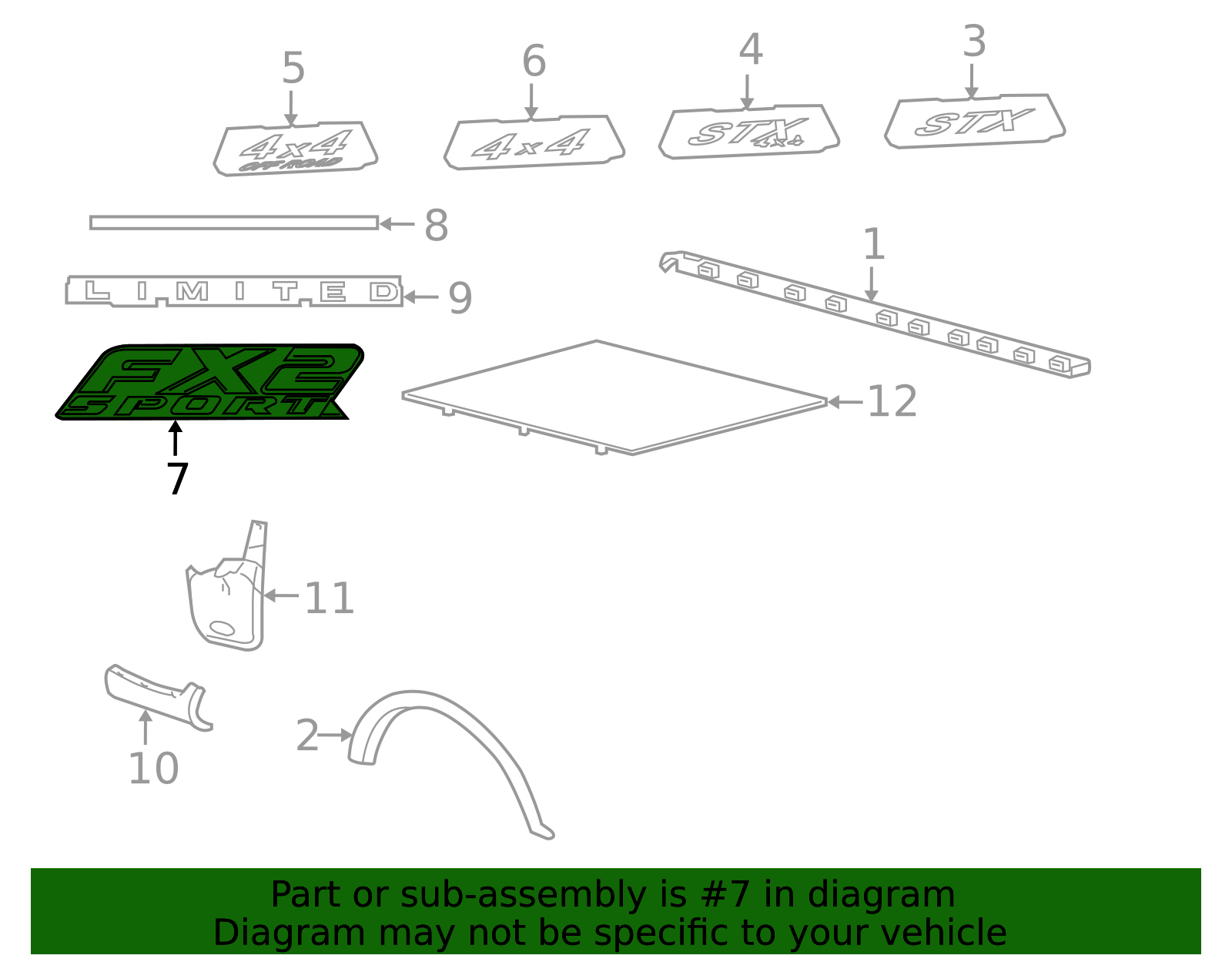 7L3Z-9925622-AA - Ford Decal 2007-2008 Ford F-150 | Performance Auto Parts