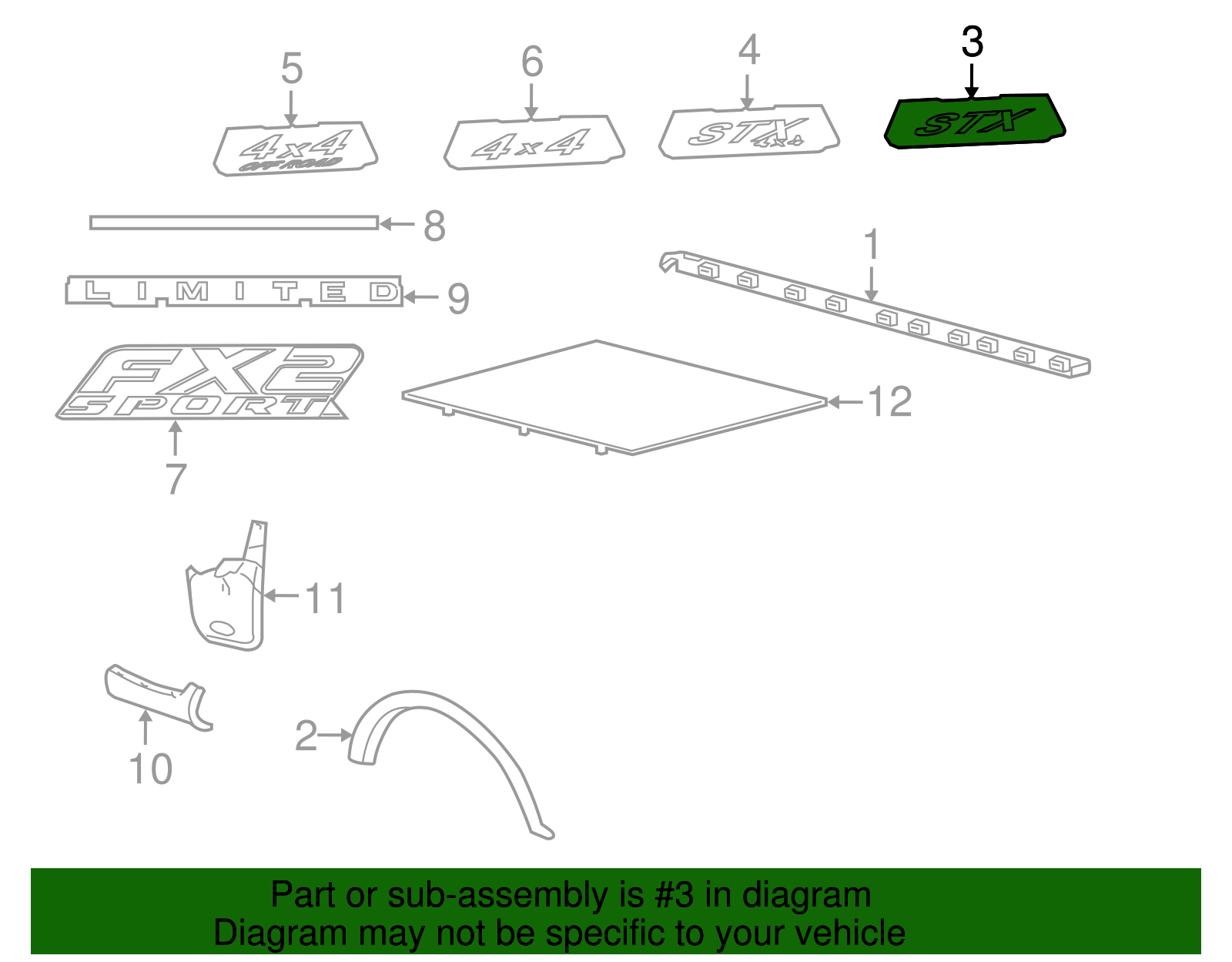 2004-2006 Ford F-150 Decal 4L3Z-9925622-CAA | Ford OEM Parts Outlet