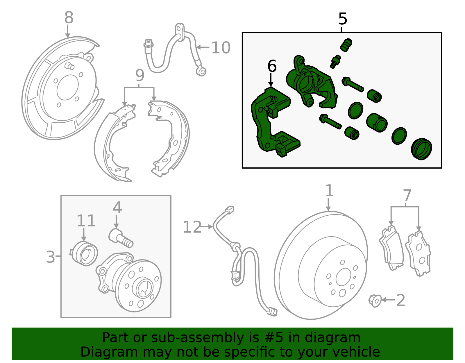 47850-06110 - Caliper Assembly - 2012-2018 Toyota | Toyota Parts Delivered