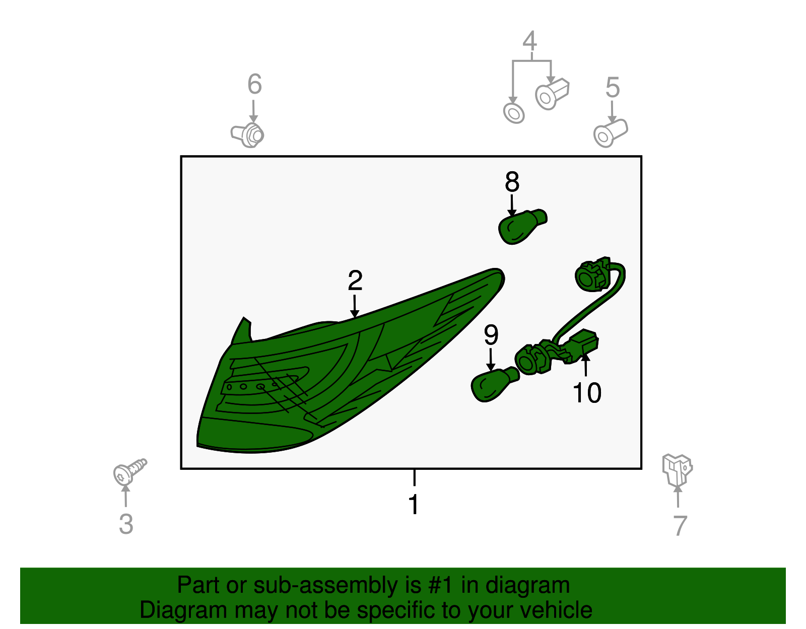 2010-2015 Hyundai Tucson Tail Lamp Assembly 92401-2S050 | OEM Parts Online