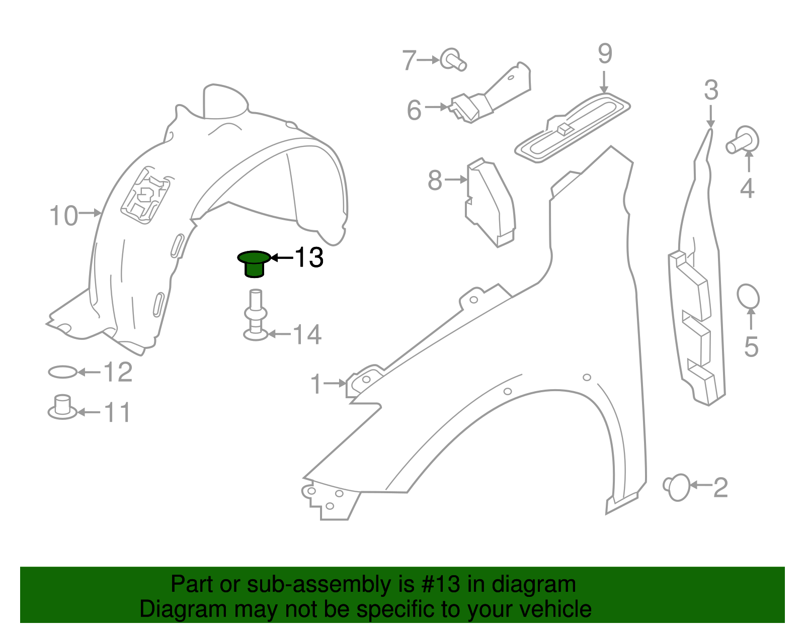N50205DA9D - Fender Liner Nut 2017-2019 Infiniti QX30 | Infiniti of ...