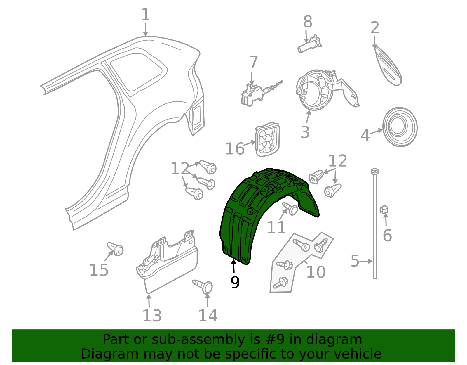 2006-2013 Audi Splash Shield 8P0-810-171-H | OEM Parts Online