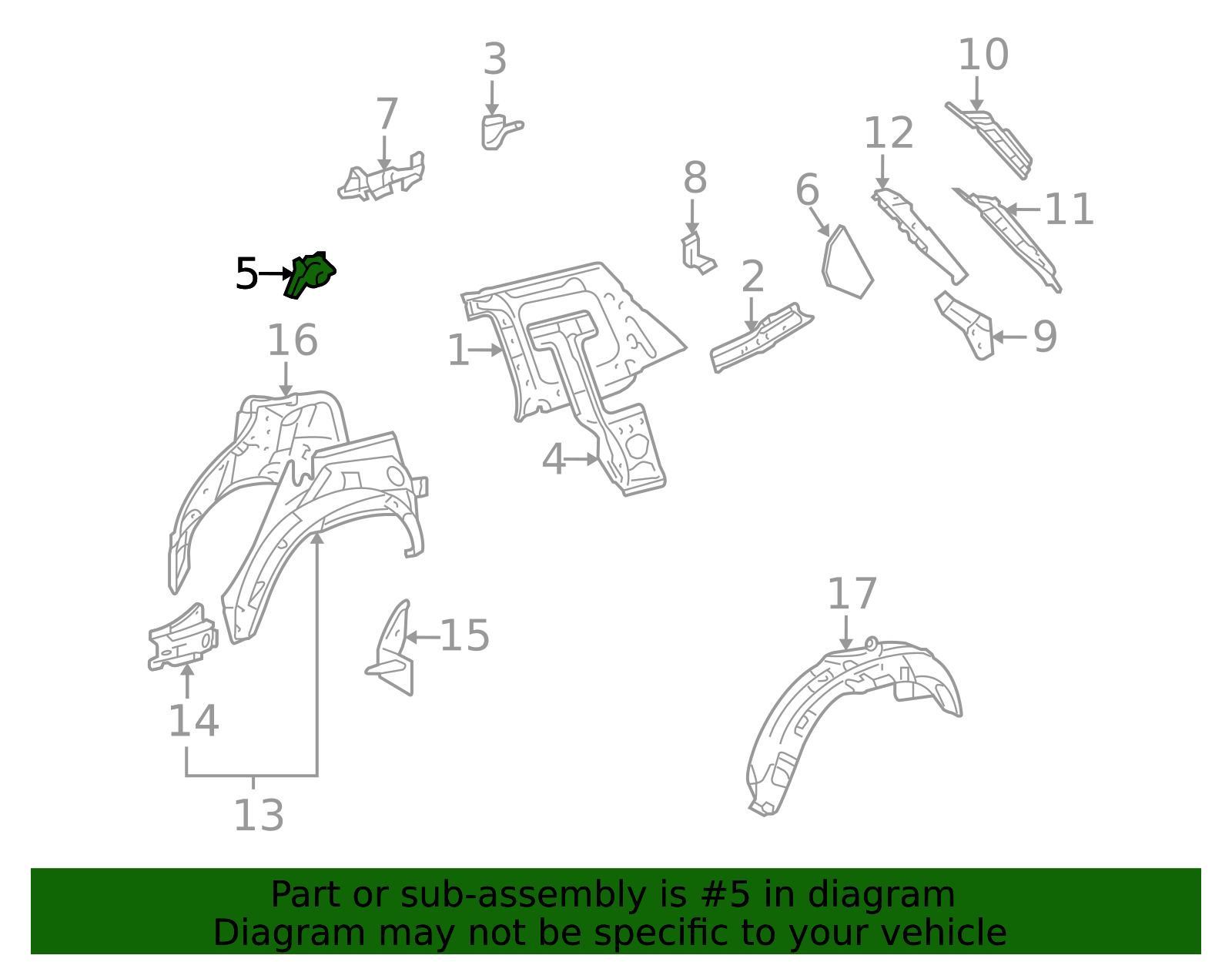 61714-0E040 - Roof Reinforced Reinforcement 2008-2013 Toyota Highlander ...