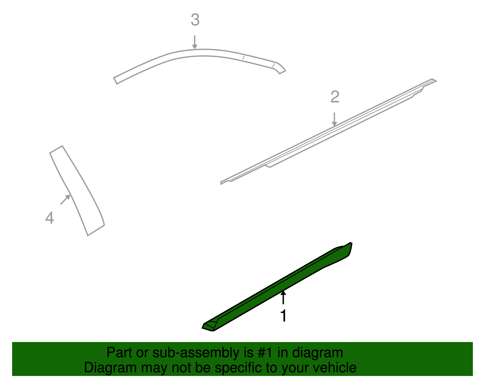 AG1Z-5420878-AA - Side Molding 2010-2019 Ford | Direct Factory Parts