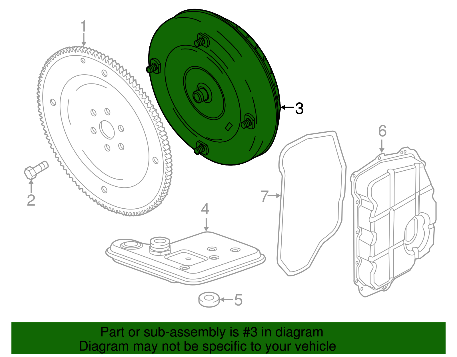 2012-2019 Ford Automatic Transmission Torque Converter BB5Z-7902-FTC ...