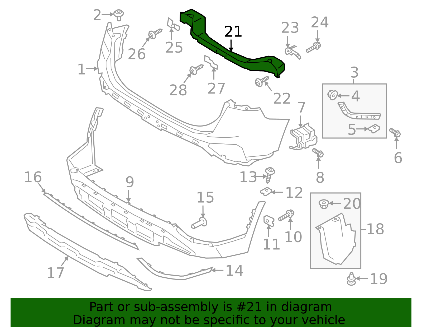 Genuine OEM Impact Bar Part# 86631-S2000 Fits 2019-2020 Hyundai Santa ...