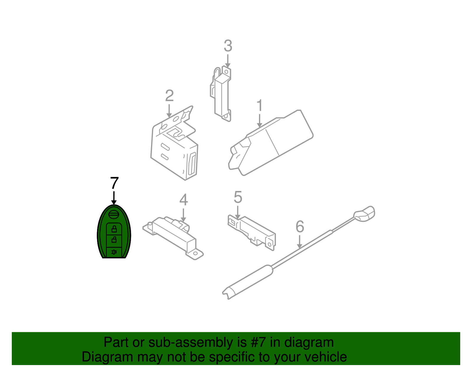 2007-2015 Nissan Remote Control Key Fob With An I-Key 285E3-EM31D ...