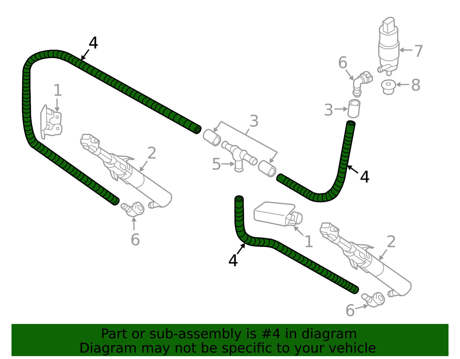 2015-2017 Volkswagen Golf R Flex Hose 7P6-955-964-E | QuirkParts