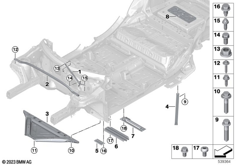 51617286759 - Mini Strut Tower Brace, Left 2023-2026 Mini | Performance ...