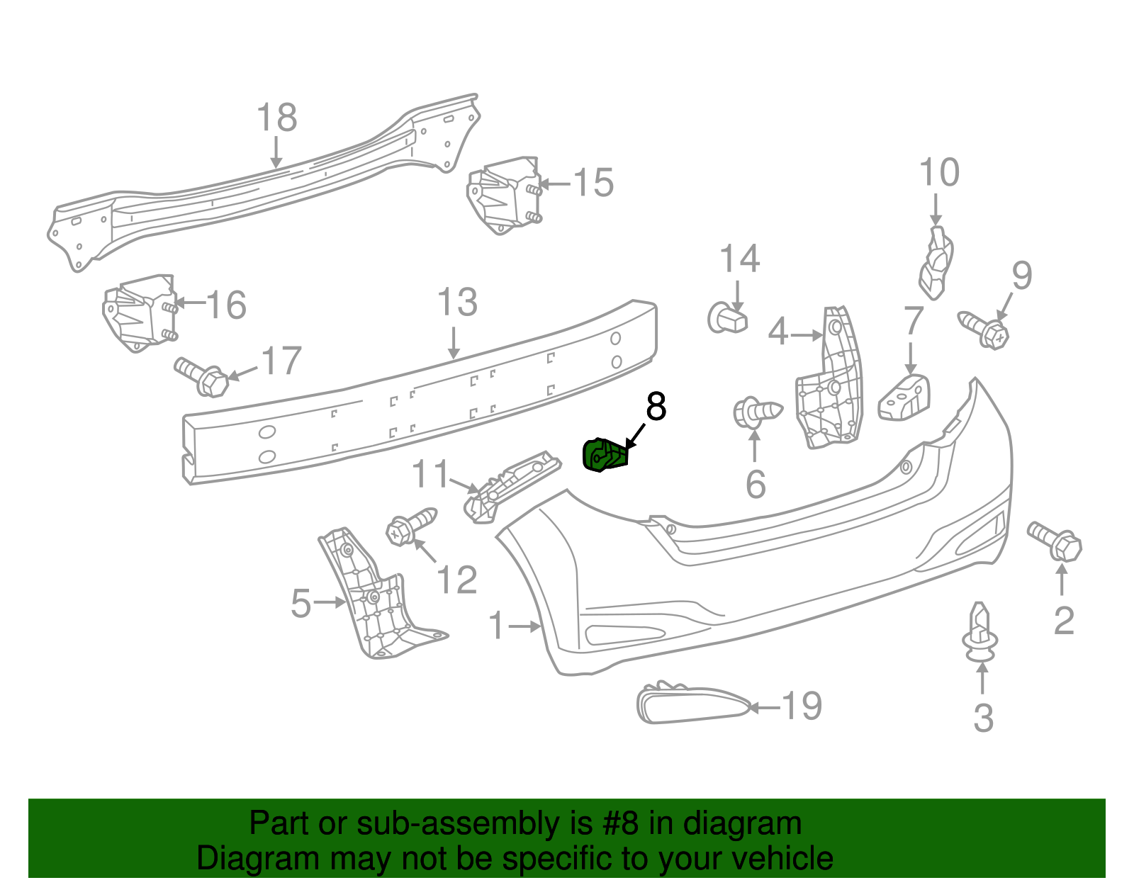 Genuine Toyota Side Support part# 52156-52120 for 2012-2014 Toyota ...