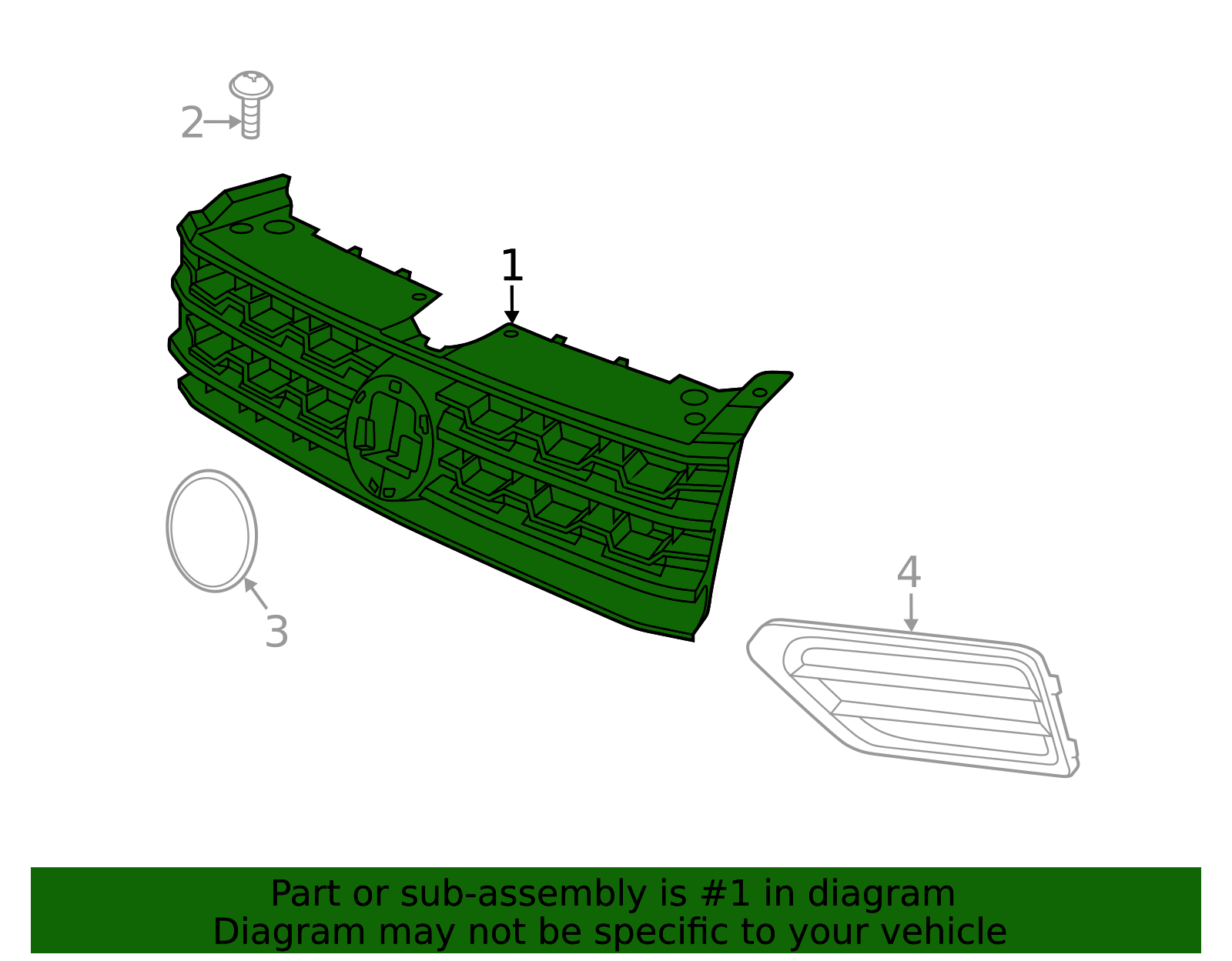 3CN-853-651-A-RYP - Grille Assembly Volkswagen Parts Catalog