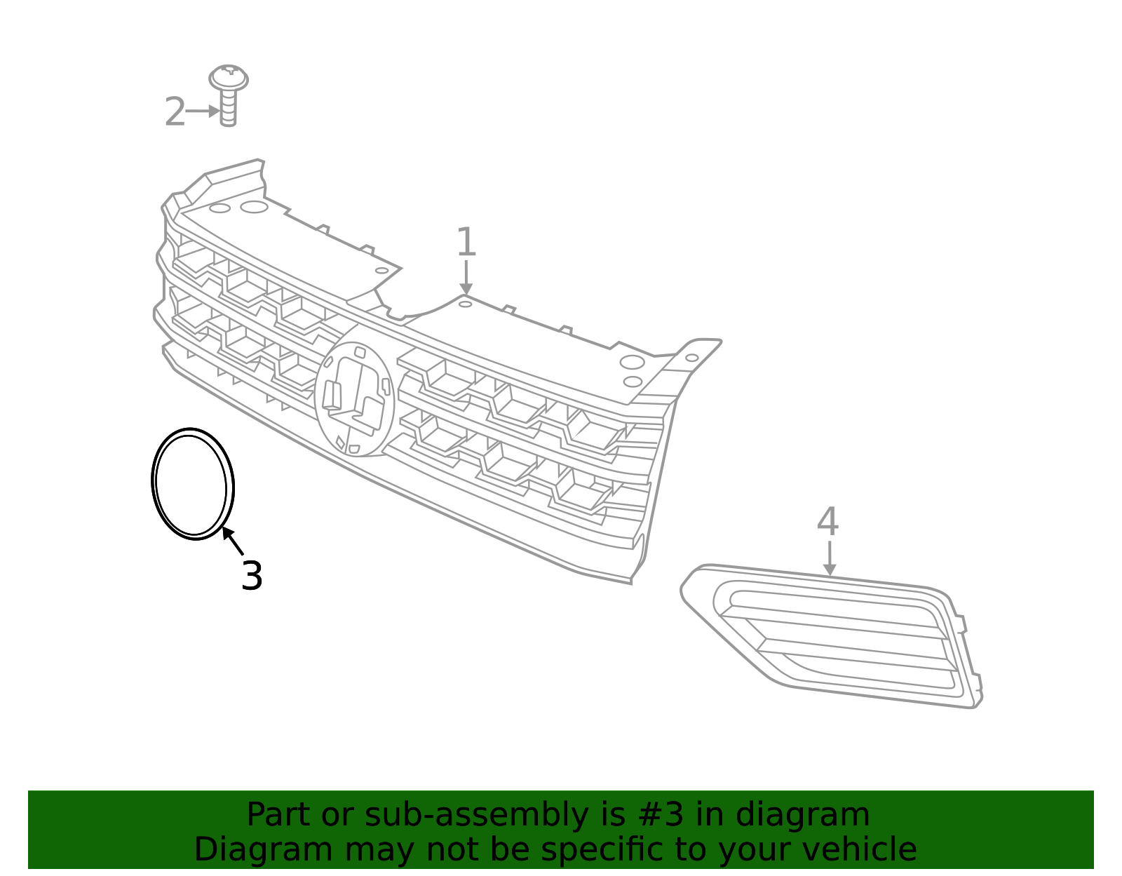 7N0-853-601-D-JZA - High-Quality Grille Emblem for 2018-2020 Volkswagen ...