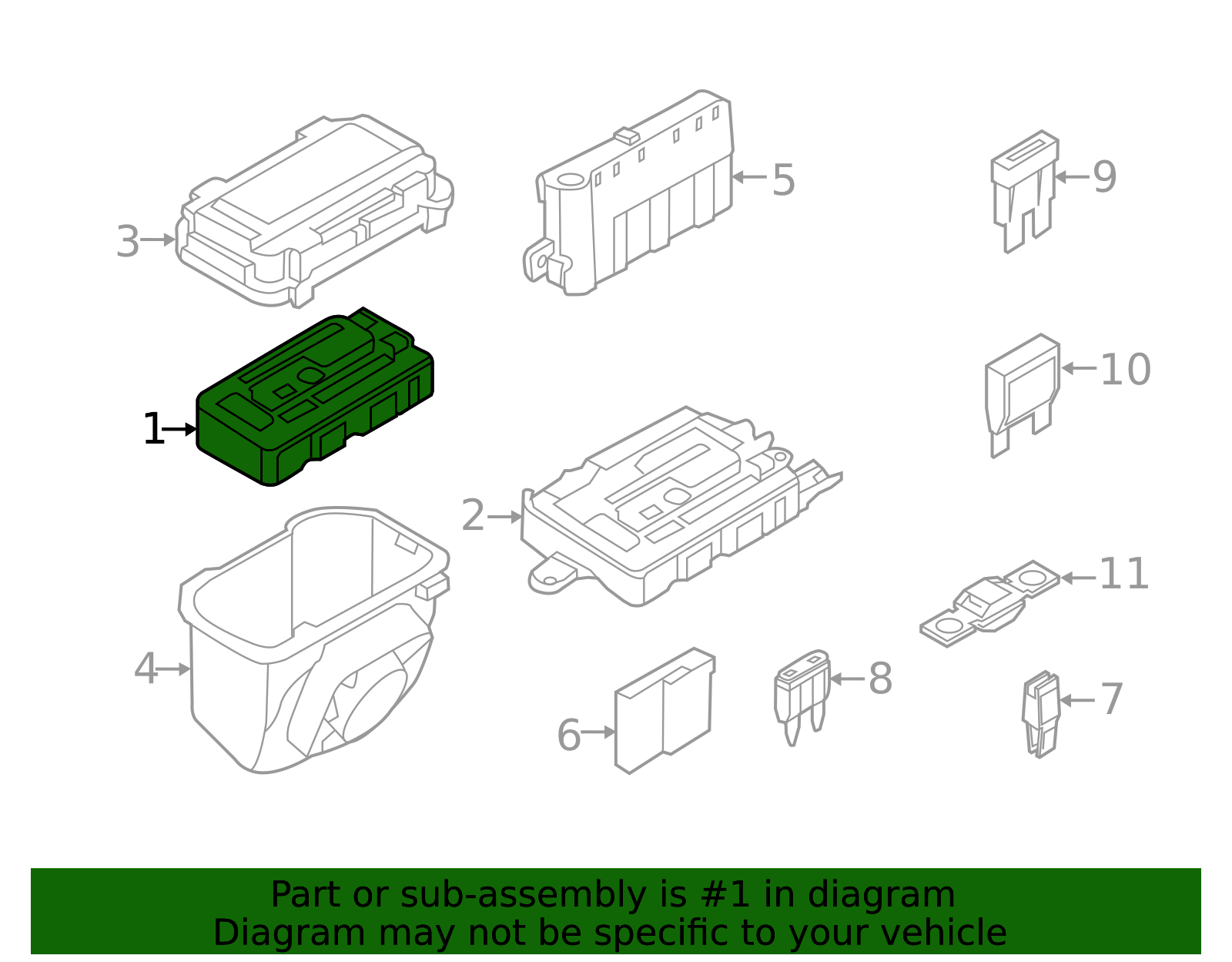 BMW Fuse Box Assembly - OEM Circuit Hub - Part #61-14-9-224-866 ...