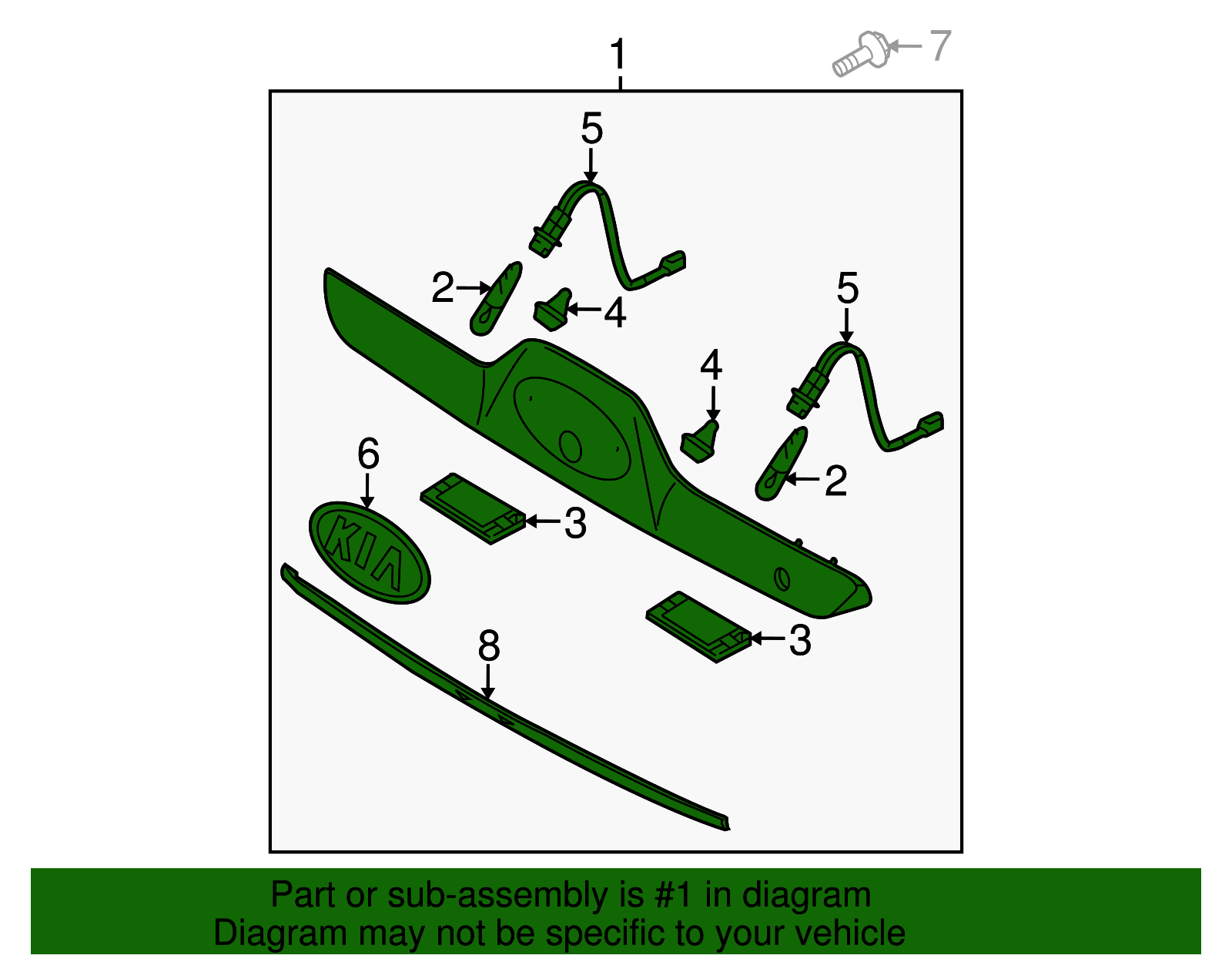 92501-1F100 - License Lamp 2007-2009 Kia Sportage | Kia.Parts Store