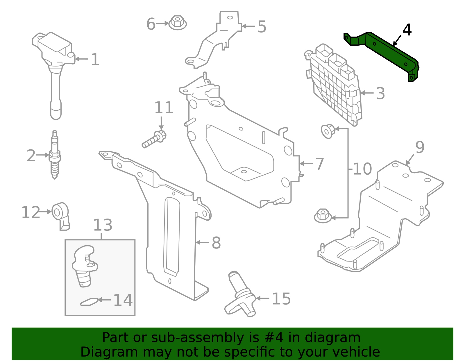 23714-5NA4B - High-Quality Engine Control Module Bracket for 2019-2025 ...