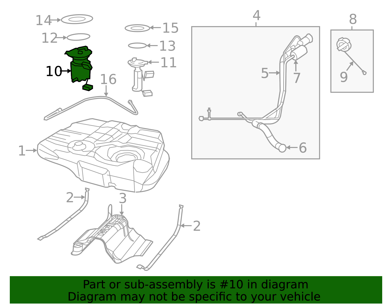 2009-2019 Dodge Journey Fuel Pump And Sender Assembly 68038901AF ...