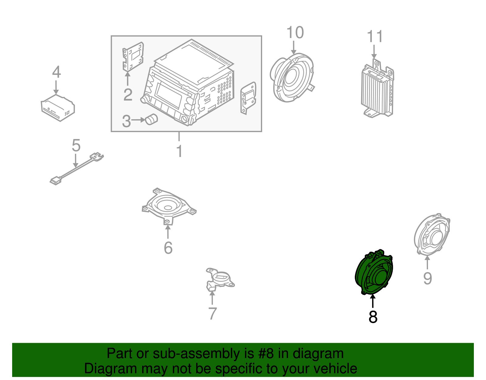 2010-2013 Kia Soul Front Dr Speaker 96330-2K100 | OEM Parts Online