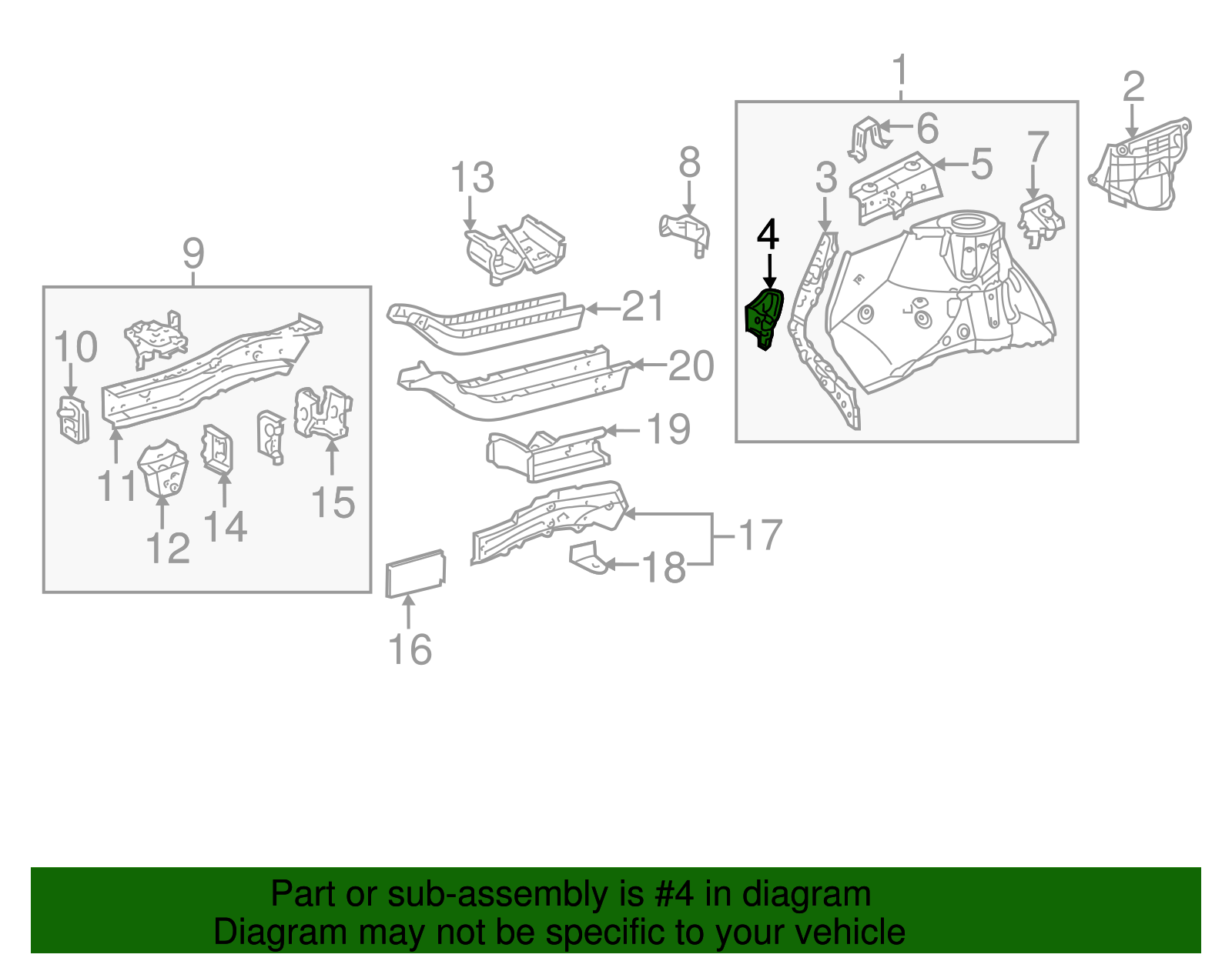 Genuine Toyota Mount Bracket part# 53718-08020 for 2011-2020 Toyota ...