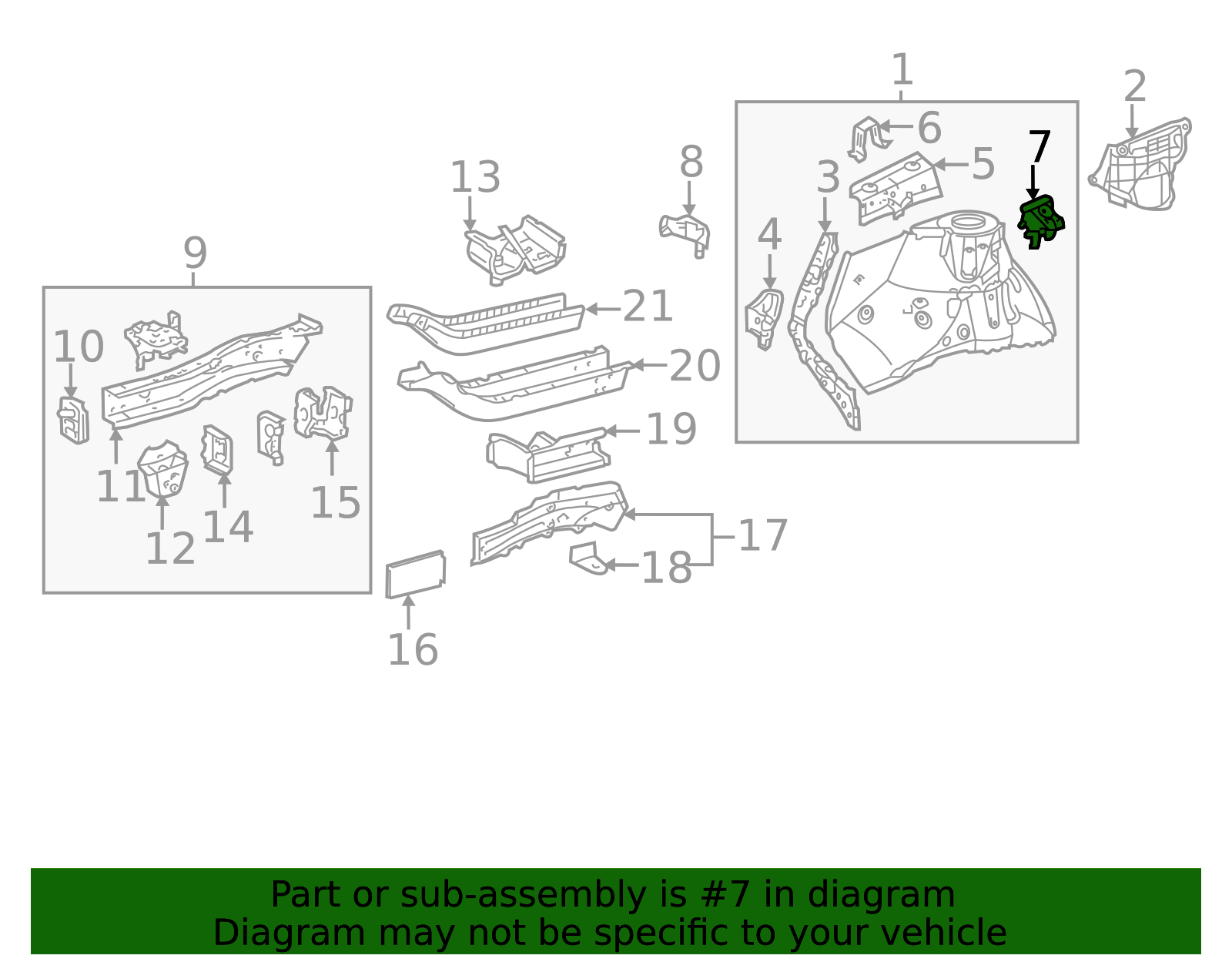 53725-08030 - High-Quality Fender Apron Bracket for 2011-2020 Toyota ...