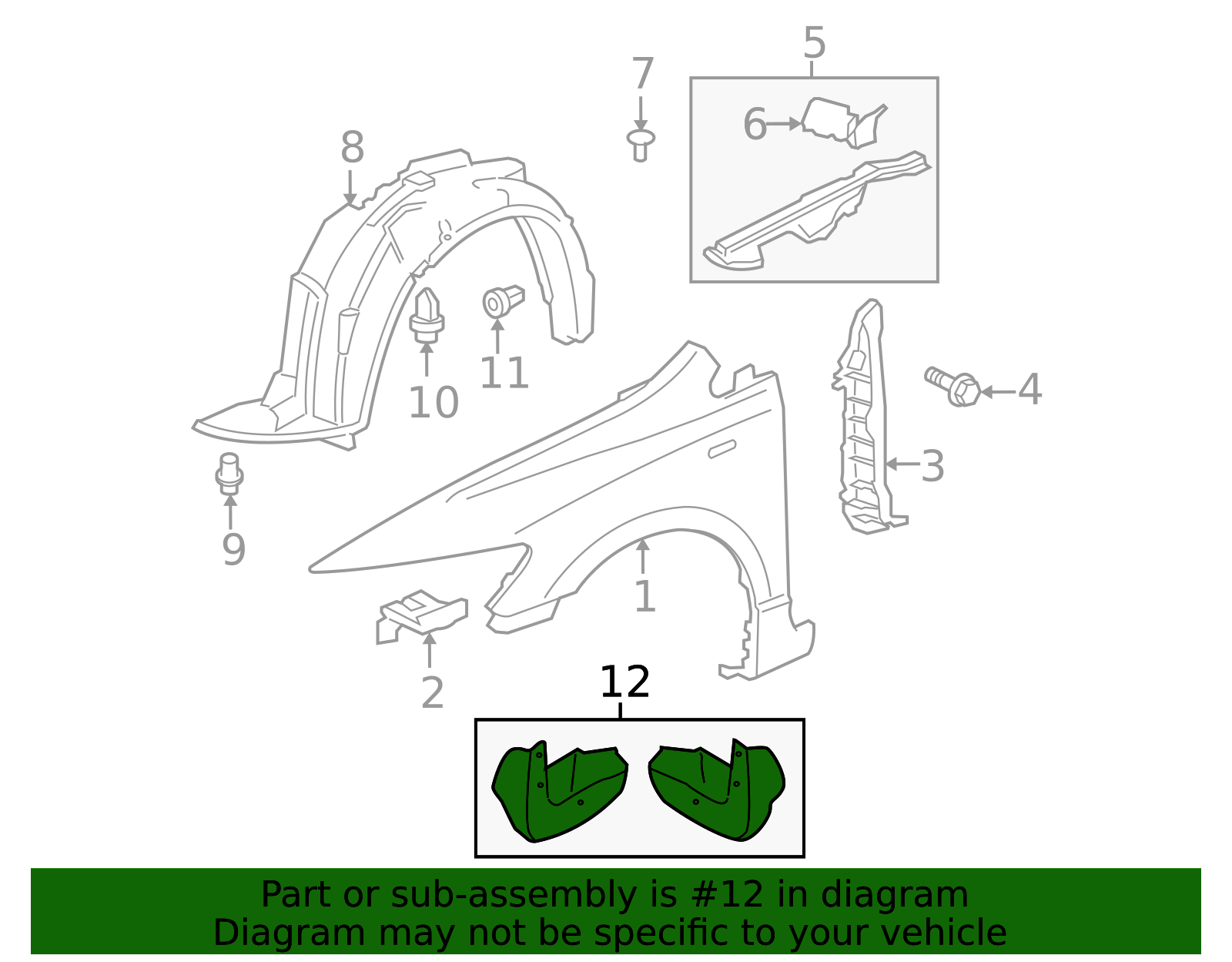 08P00-SNA-100 - Splash Guard Set - 2006-2011 Honda Civic ...