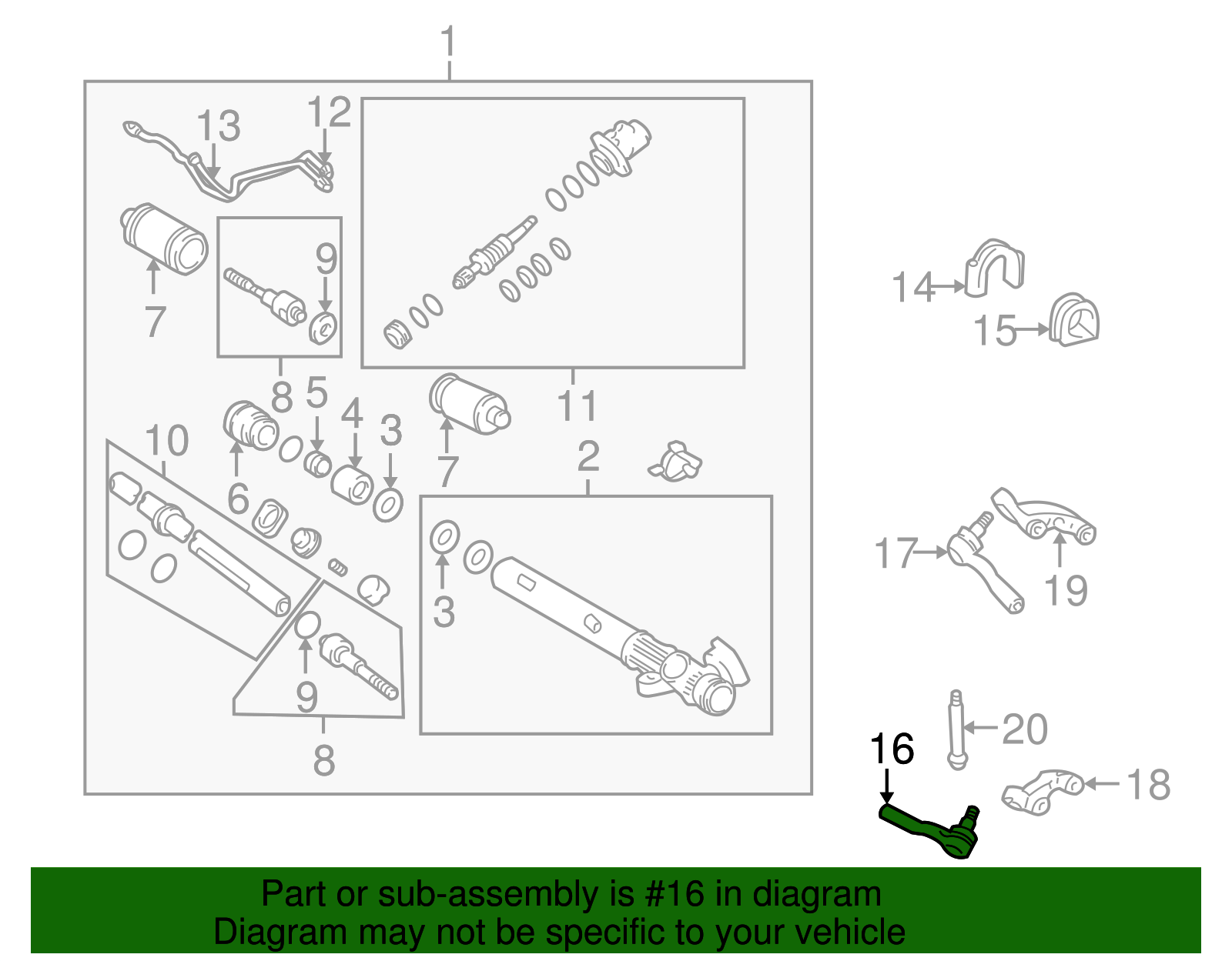 Genuine Toyota Steering Tie Rod End (Right) part# 45046-69195 for 1998 ...
