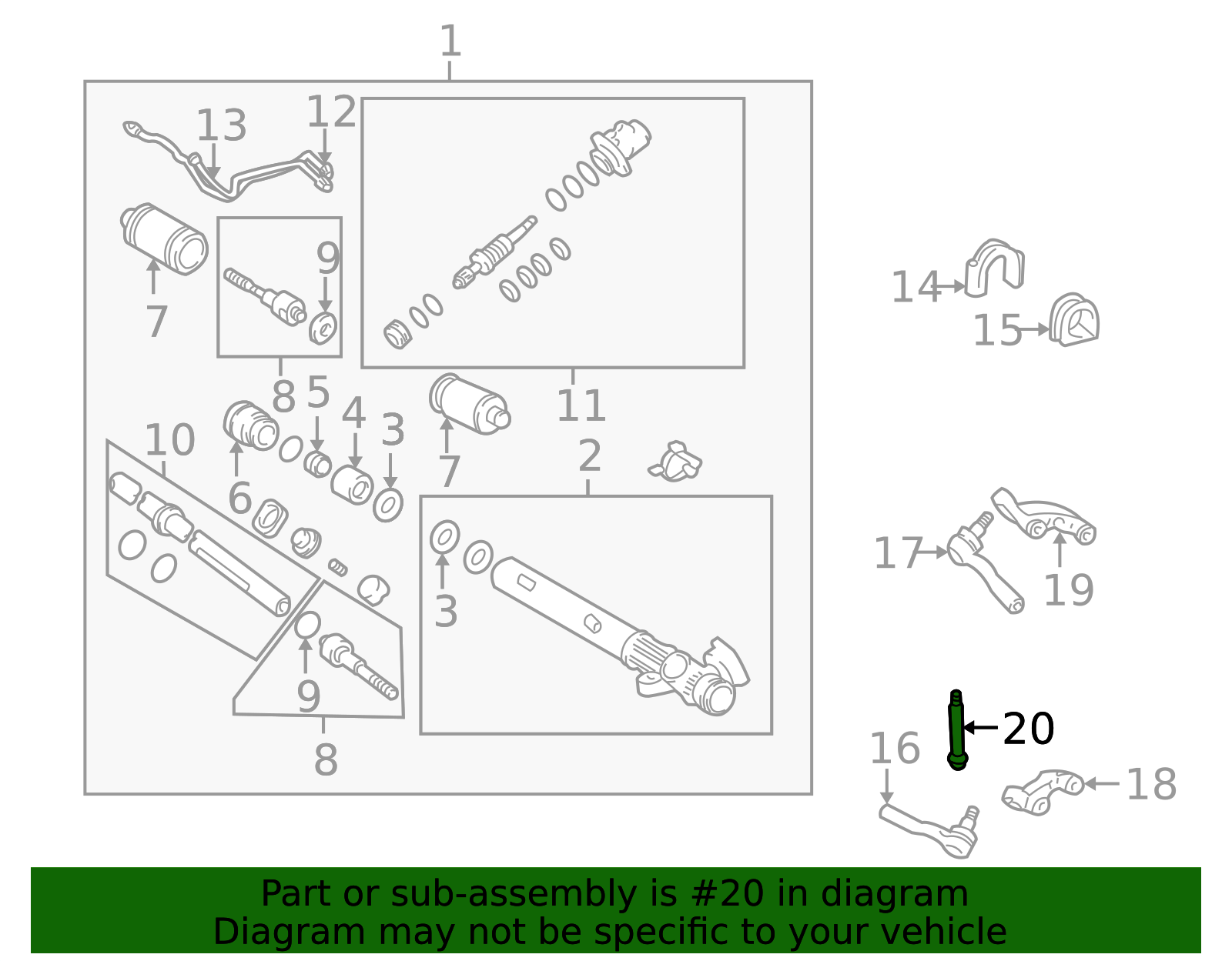 1998-2002 Toyota Land Cruiser Steering Arm Bolt 90101-14021 | MotorMotor