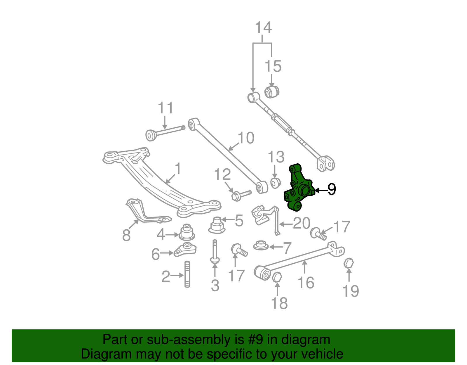 2012 Toyota Avalon Knuckle 42305-06101 | Toyota Parts Center