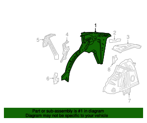23415107 - Passenger Side Quarter Inner Panel 2016-2025 Chevrolet ...