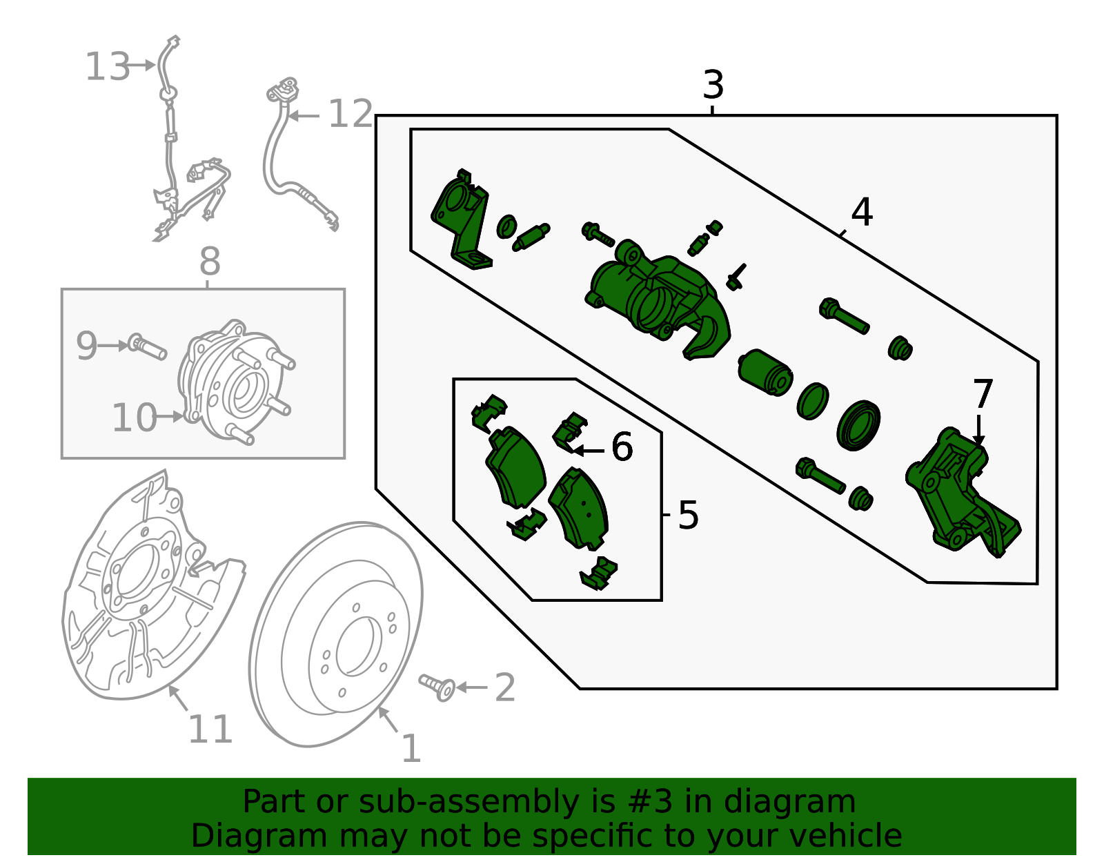 2022-2025 Hyundai Elantra N Caliper Assembly 58110-IB000 | QuirkParts