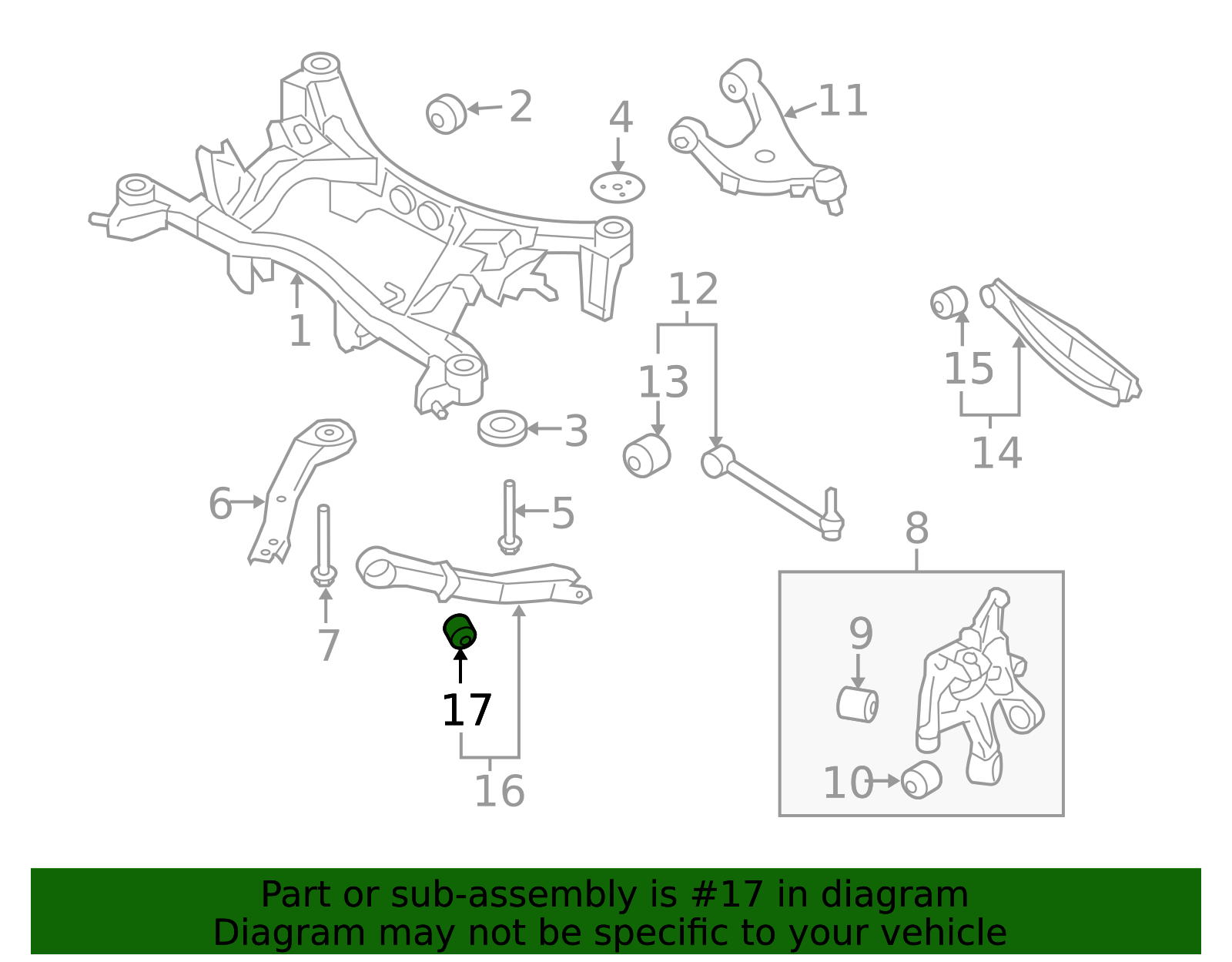 20254FG000 - 2008-2014 Subaru - Trailing Arm Bushing | Subaru Parts HQ