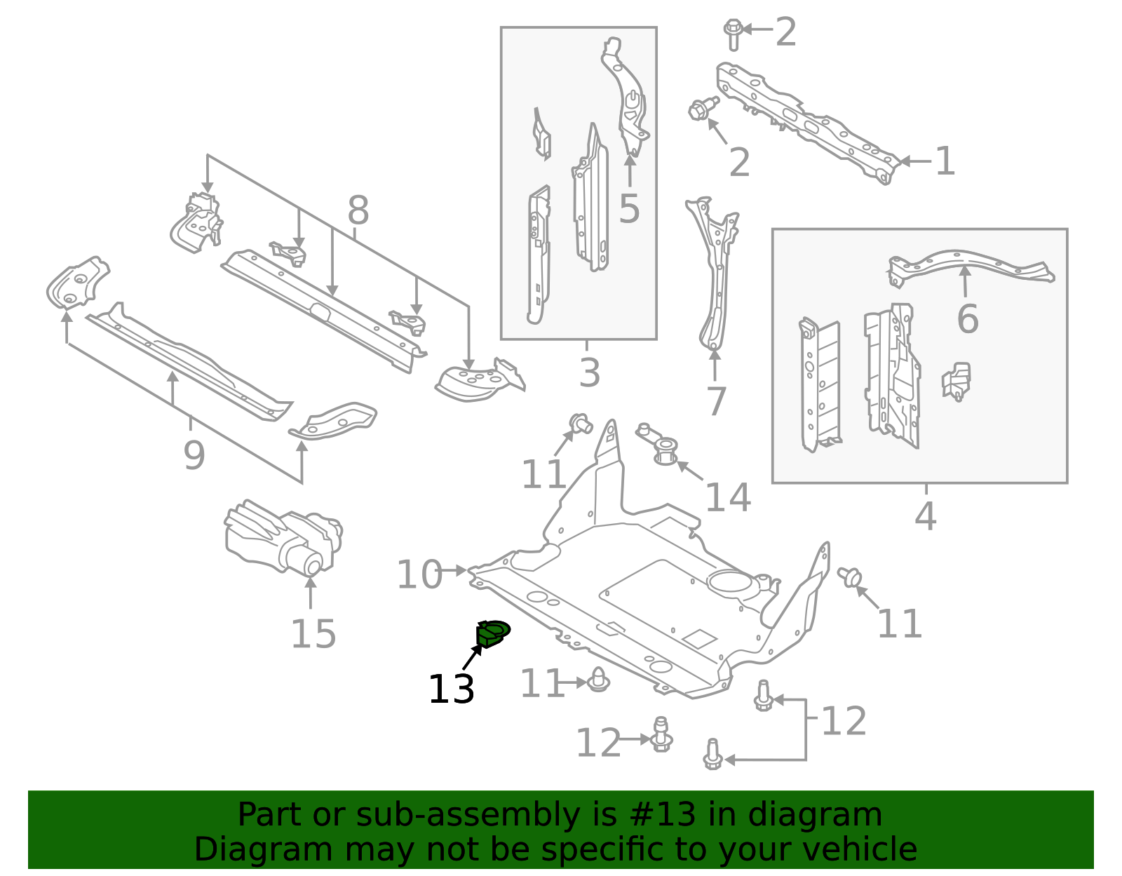 2018-2025 Subaru Under Cover Spacer 56422FL000 | Subaru Parts Store
