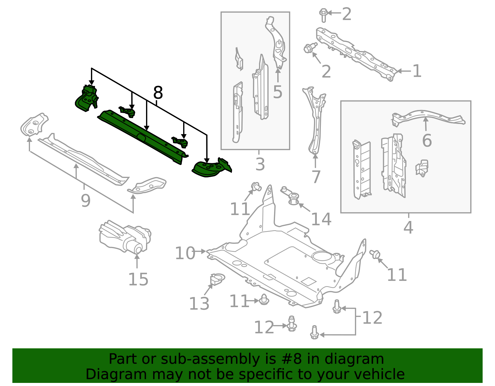 2020-2025 Subaru Lower Tie Bar 53029AN07A9P | Subaru Parts Store