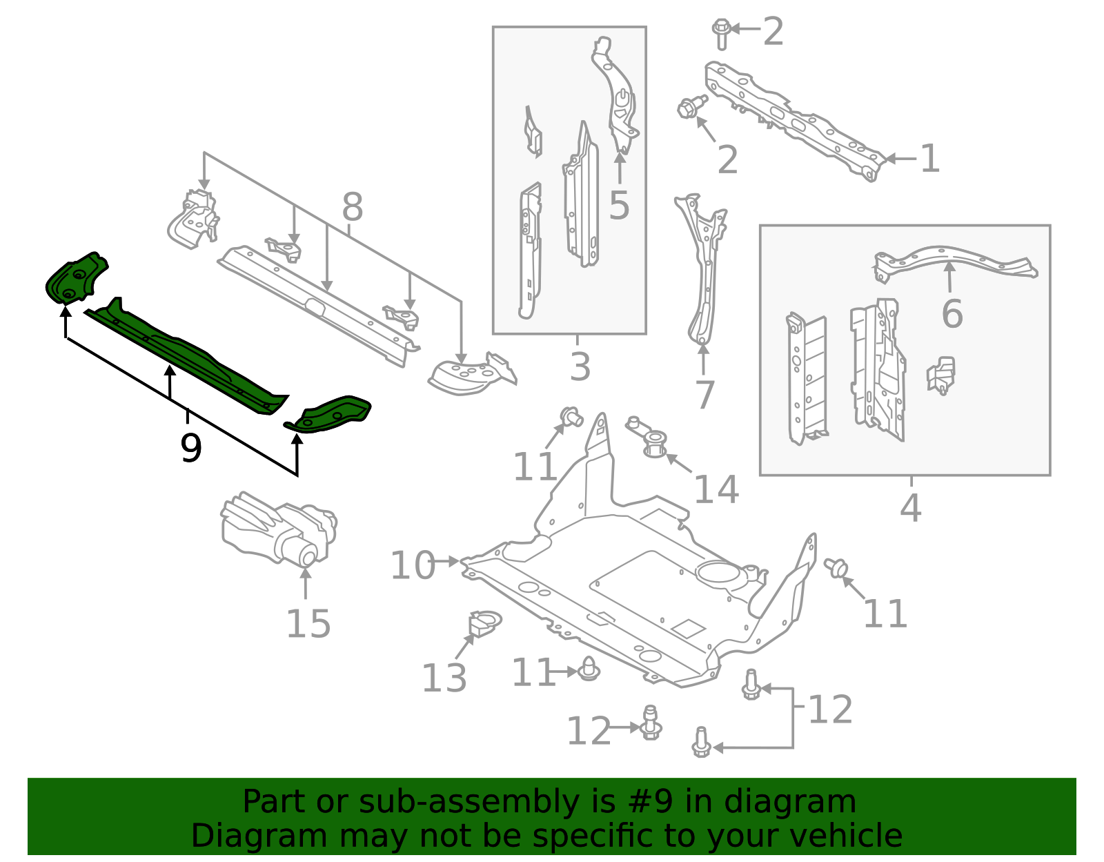 2020-2025 Subaru Lower Tie Extension 51231AN00A9P | Subaru Parts Guys
