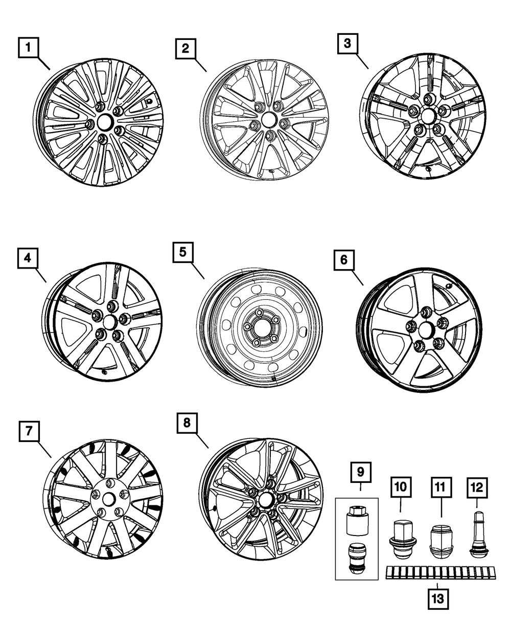 2014-2019 Mopar Wheel, Alloy 5LN63DX8AC | Mopar eStore