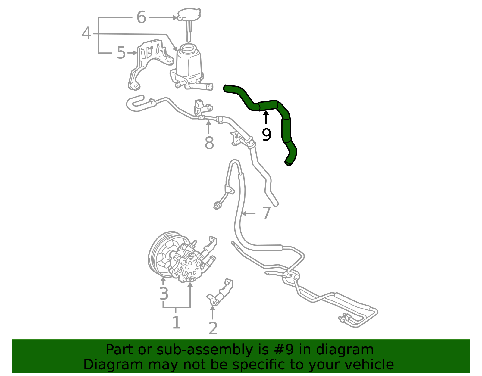 2002-2008 Toyota Reservoir Hose 44348-02050 | MotorMotor