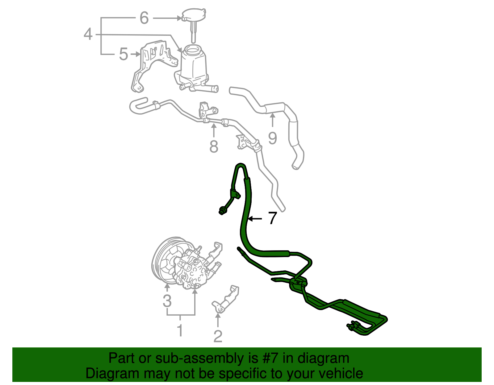 44410-02100 - Pressure Hose 2002-2008 Toyota | Longo Toyota Parts